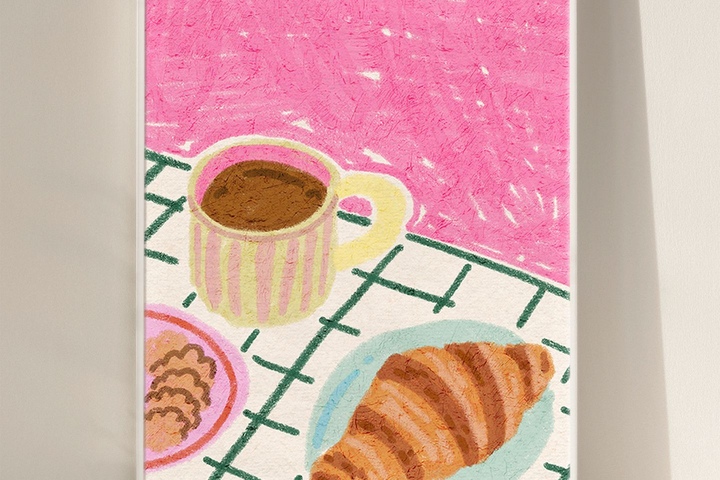그림·사진 아트월 드로잉 컬러풀 전시 포스터 갤러리 그림 인테리어 액자커피 타임 오늘의집 쇼핑