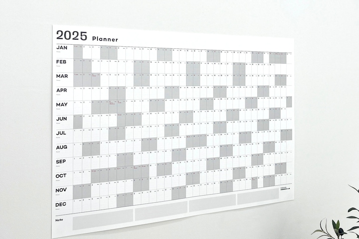 디자인문구 2025 대형 포스터 연력 한장 달력 벽 캘린더 벽걸이 플래너 일년 계획표 오늘의집 쇼핑