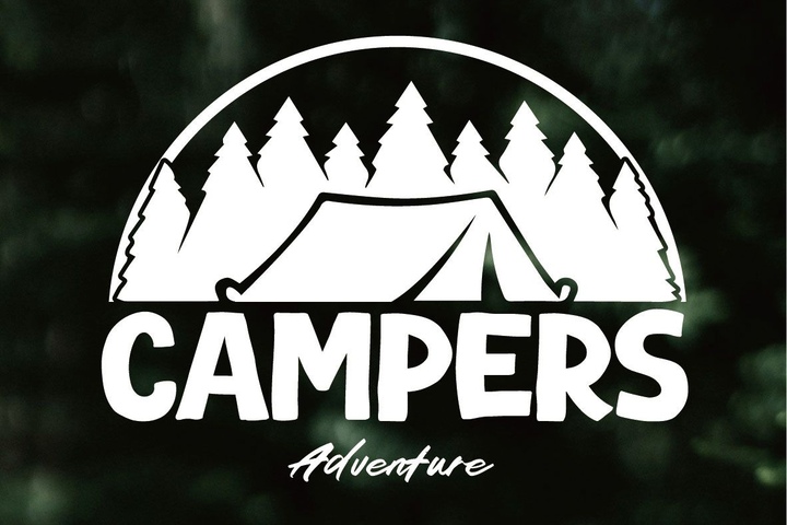 익스테리어용품 캠핑 스티커 캠핑카 카라반 카고트레일러 데칼 차박 데코스티커 06 Campers 오늘의집 쇼핑