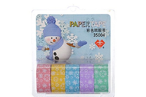 디자인문구 종이테이프3 눈꽃무늬 35004 20mm 5mx5롤 세트카드형 오늘의집 쇼핑