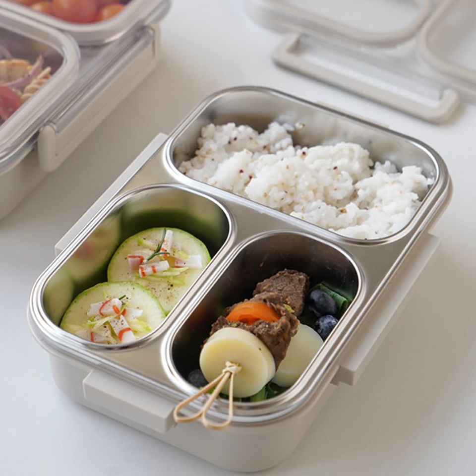 도시락통·런치백 스텐 런치박스 직장인 도시락통 식판 나눔 반찬통 3칸 오늘의집 쇼핑