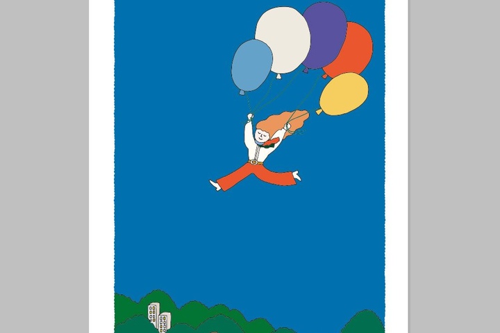그림·사진 Cbb 포스터 Balloon Fly 2size 일러스트 포스터 오늘의집 쇼핑