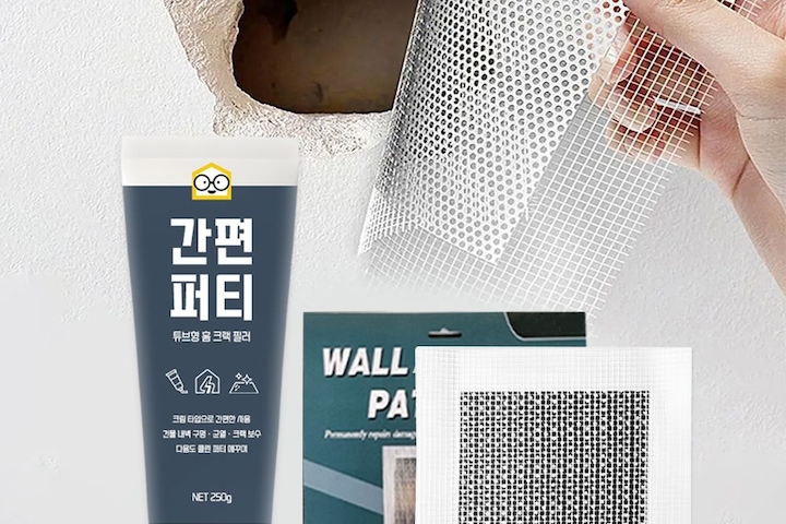 접착제·보수용품 월패치 벽 보수 퍼티 세트 못자국 석고보드 구멍 천장보수 5x5cm 세트 오늘의집 쇼핑