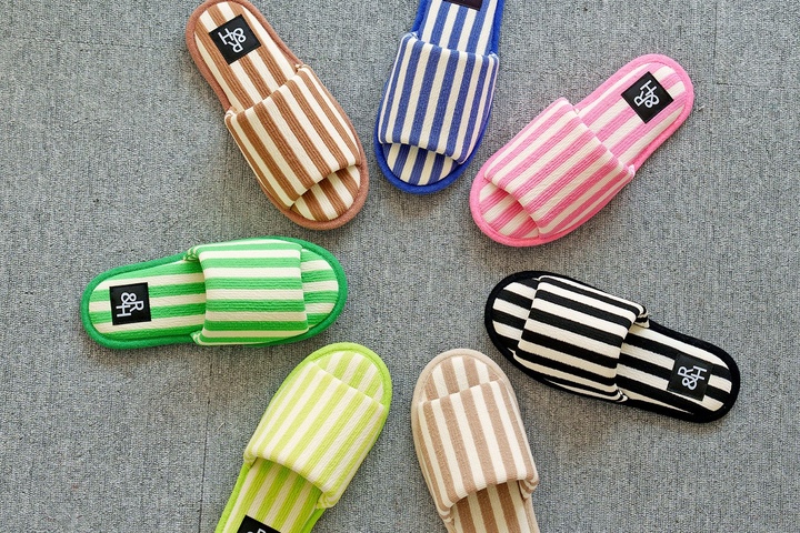 실내화 스트라이프 룸슈즈 오픈형 거실화 룸슬리퍼 2size 7colors 오늘의집 쇼핑
