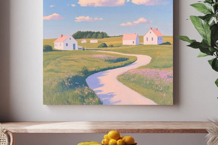 그림·사진 구름길따라 그림 캔버스액자 심플 모덤 감성 파스텔 풍경화 거실 카페 현관 인테리어 액자 오늘의집 쇼핑