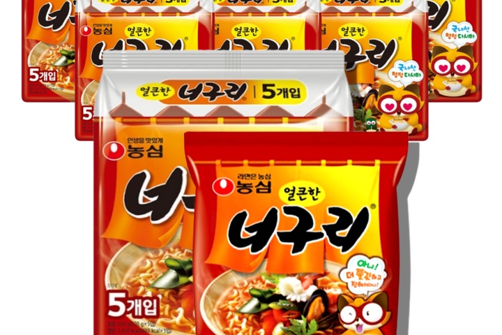 컵라면·봉지라면 얼큰한 너구리 봉지라면 120gx40개 라면한박스 오늘의집 쇼핑