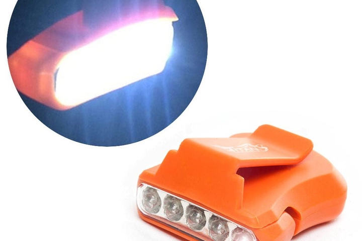 캠핑생활용품 Led 헤드랜턴 등산 낚시 야외조명 후레쉬 모자 5구 캡라이트 헤드램프 건전지 포함 오늘의집 쇼핑