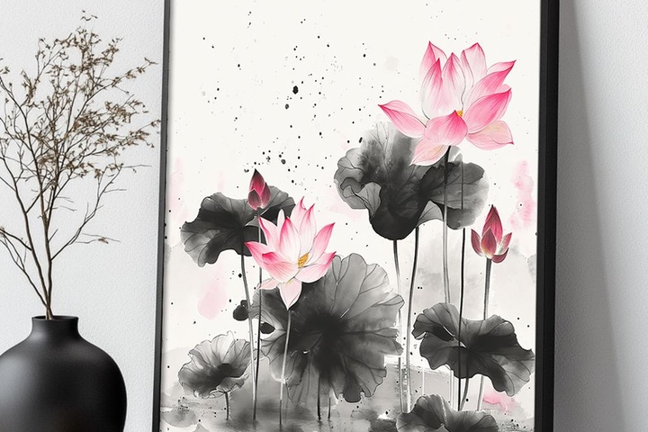 그림·사진 평화 연꽃그림 알루미늄액자 꽃 사업 합격 수능기원 아이방 풍수 지리 인테리어 액자 오늘의집 쇼핑